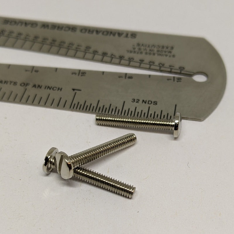 #4-48 X 3/4" Slotted Binding Head Machine Screws, Brass with Nickel Fi ...