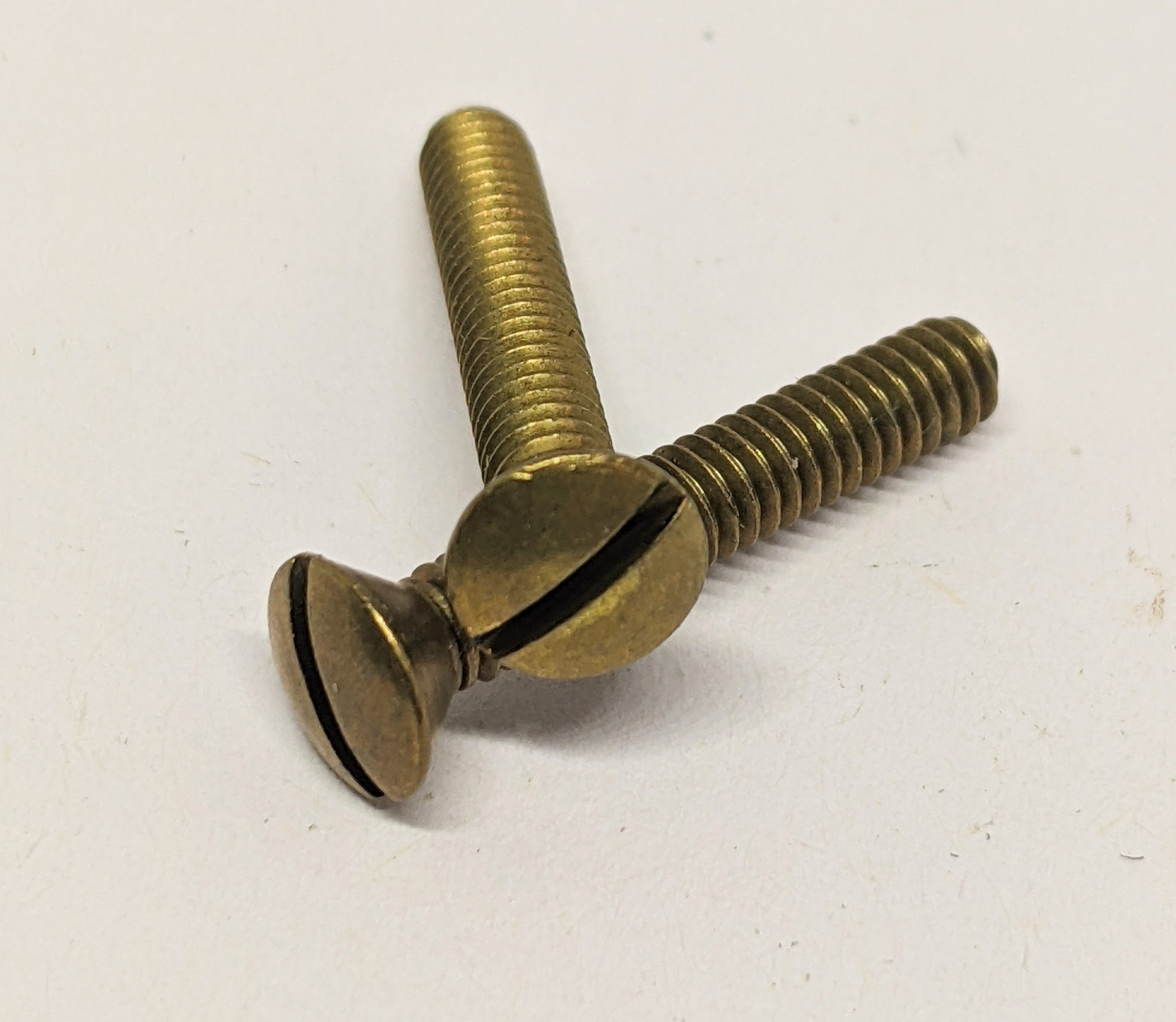 #5-40 X 3/4" Slotted Oval Head Machine Screws, Brass – Blacksmith Bolt ...