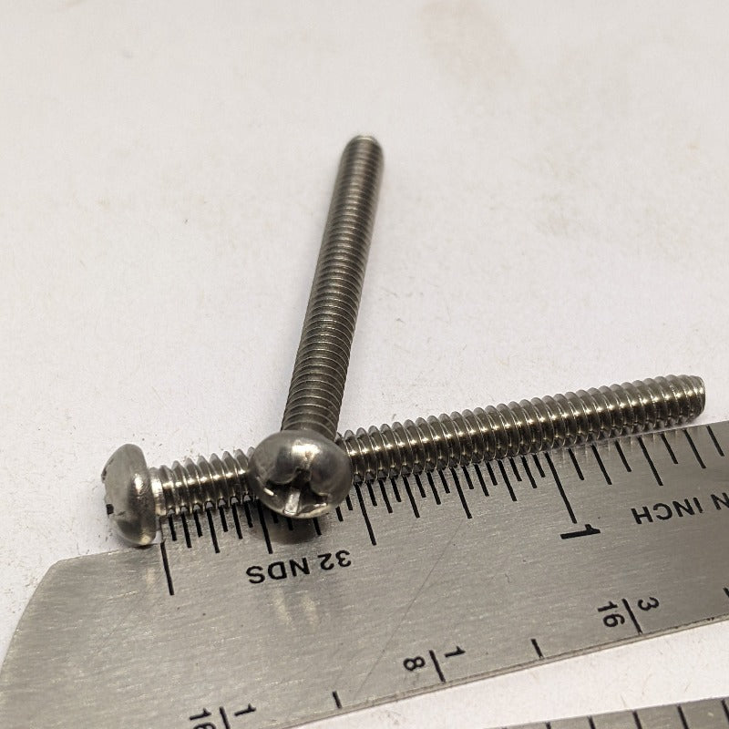 #6-32 X 1-1/2" Phillips Round Head Machine Screws, Stainless ...