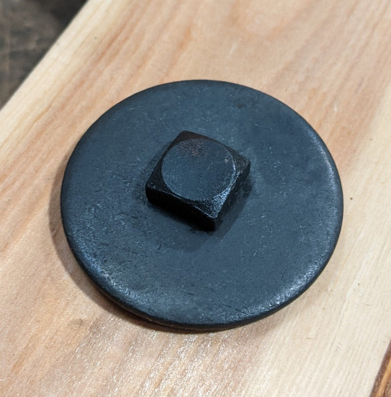 3/8" x 2" Dia. x 3/16" Round Plate Washers, Black Oxide – Blacksmith ...