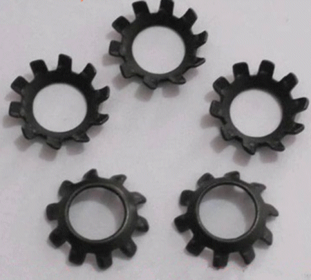 #8 External Tooth Cone Lock Washers, Black Oxide – Blacksmith Bolt ...