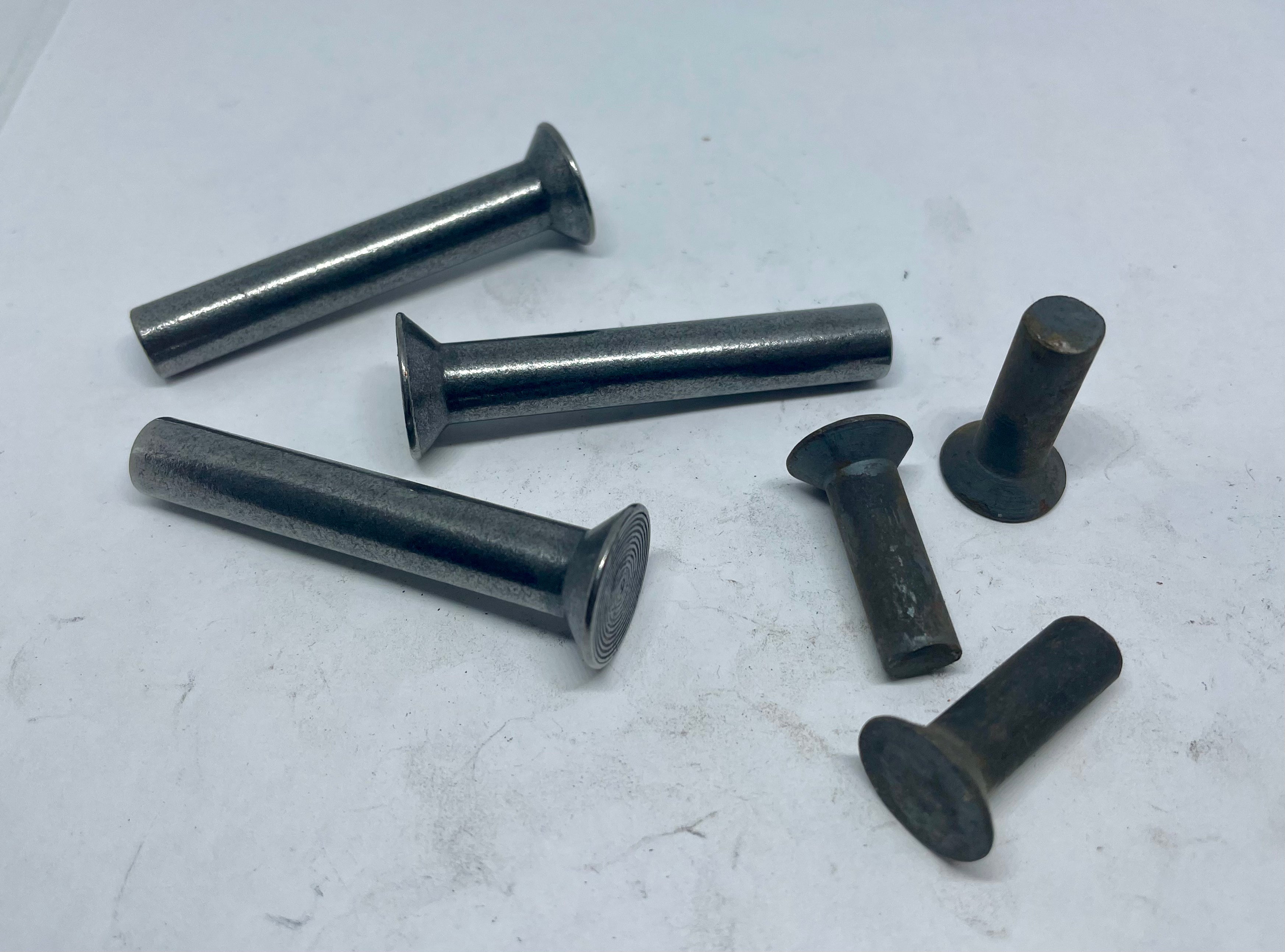 3/8" X 2-1/4" Flat Countersunk Head Steel Rivets – Blacksmith Bolt ...
