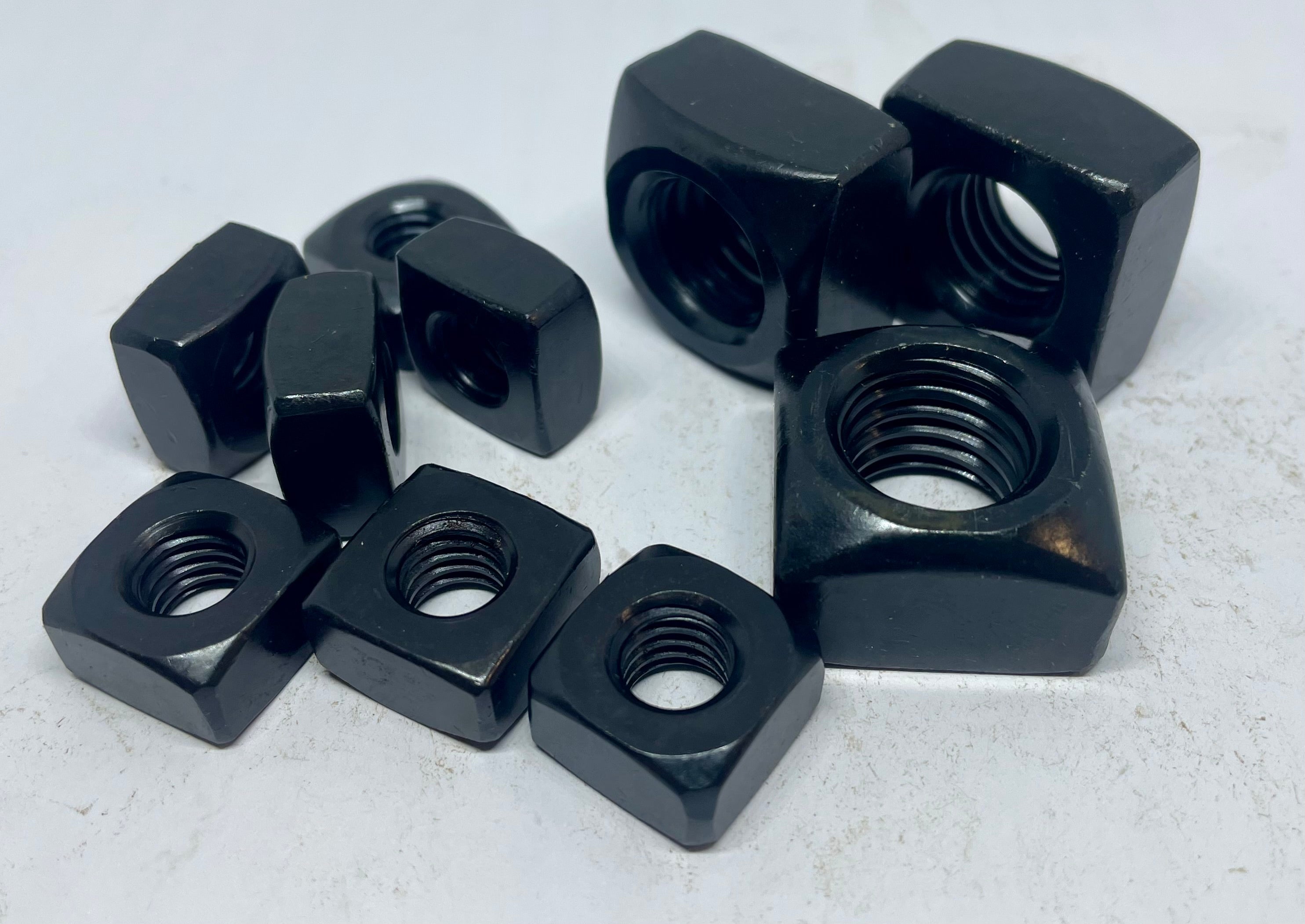 1/2"-13 Heavy Square Nuts, Black Oxide – Blacksmith Bolt & Rivet Supply
