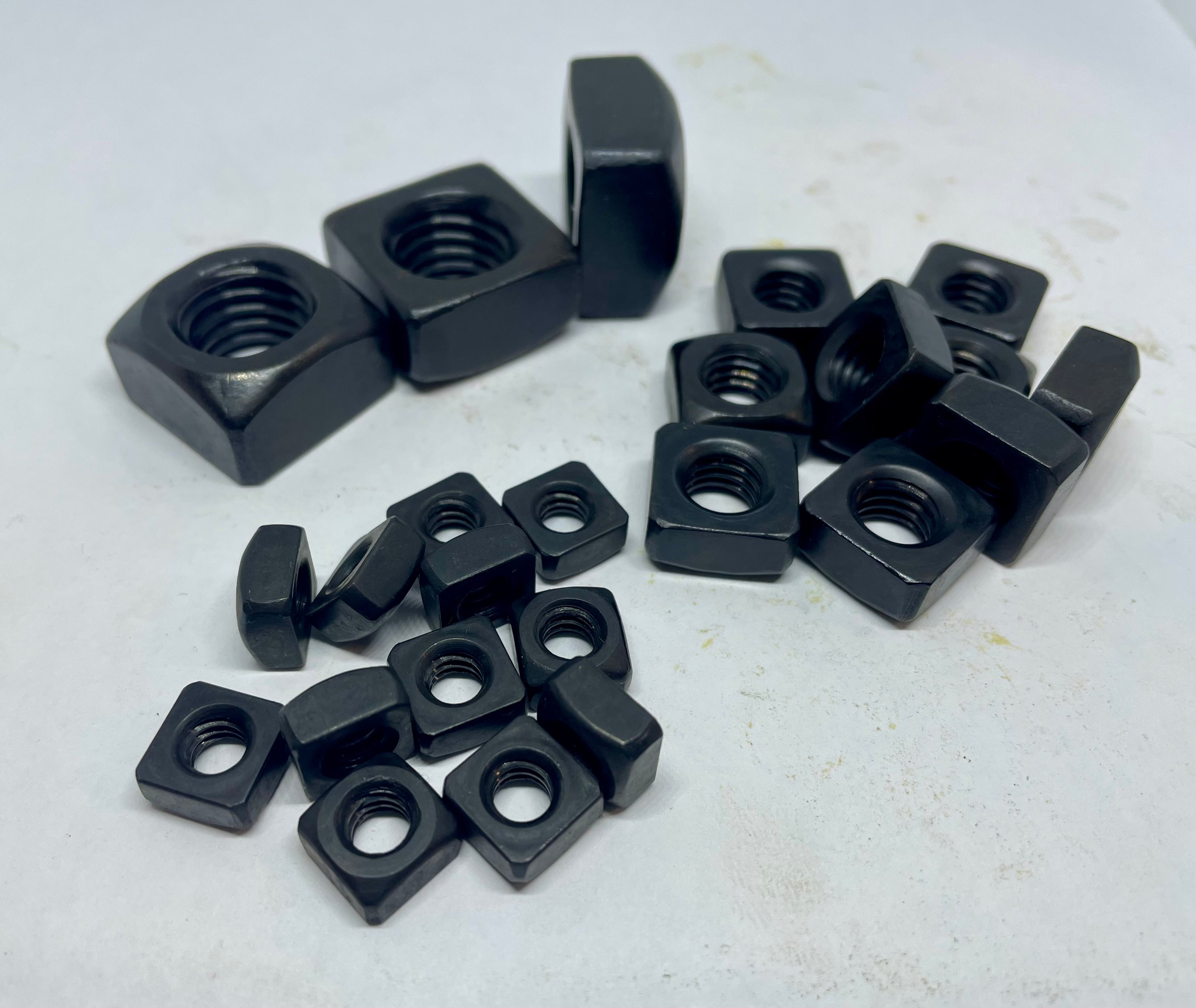 1/4"-20 Regular Square Nuts, Stainless Steel, Black Oxide – Blacksmith ...